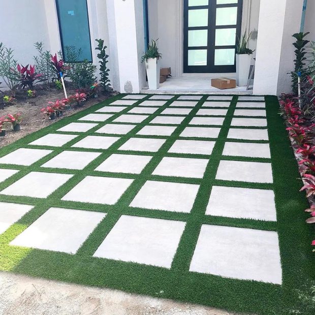 Artificial Grass for Driveways, Pavers, Ivy Walls, and Privacy Fences