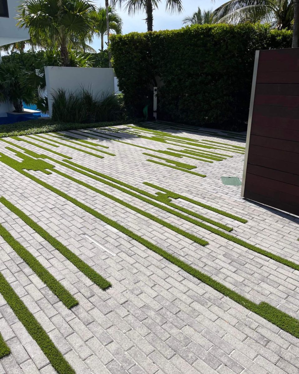 Artificial Grass for Driveways, Pavers, Ivy Walls, and Privacy Fences